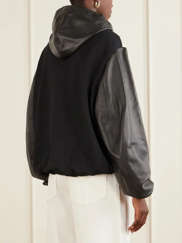 WALES BONNER Vista Striped Leather Jacket