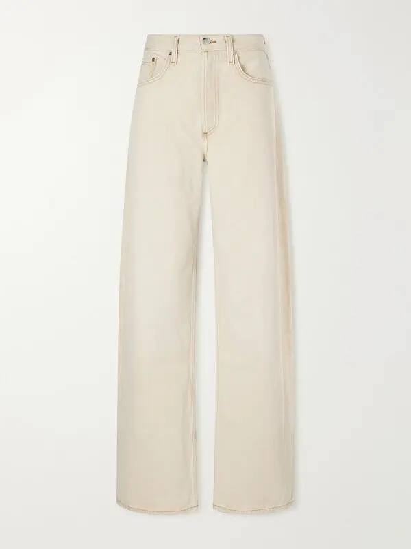 AGOLDE Arc Mid-waist Wide-leg Jeans - Neutrals