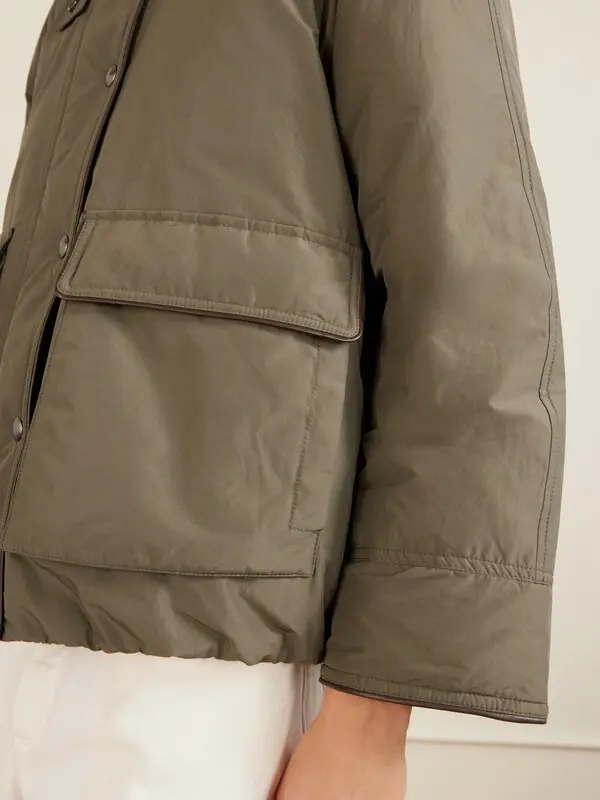 Brunello Cucinelli Shearling-trimmed Padded Cotton-blend Down Jacket