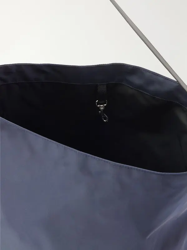 VALESQUE Bucket Leather-trimmed Satin-shell Tote