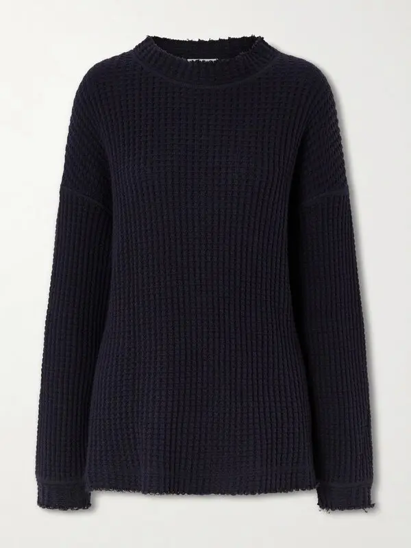 Khaite Dylan Knitted Cotton Sweatshirt - Blue
