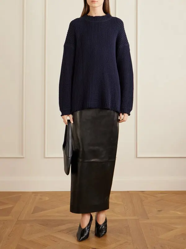 Khaite Dylan Knitted Cotton Sweatshirt