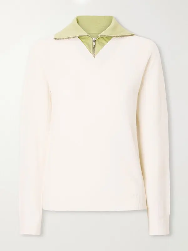 MAISON MARGIELA Ribbed Wool-blend Sweater - Green