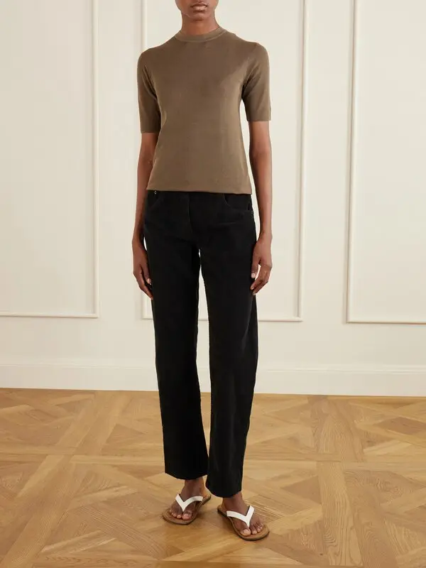 THE ROW Ozzi Silk-blend T-shirt