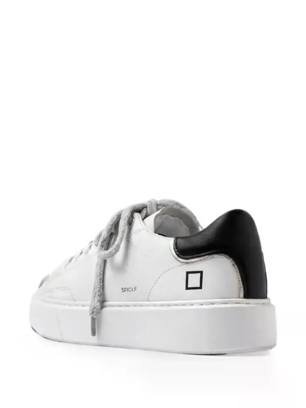 D.a.t.e. Sfera Logo-embossed Leather Sneakers - White