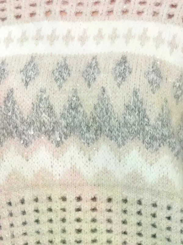 Peserico Sequin-embellished Open-knit Sweater