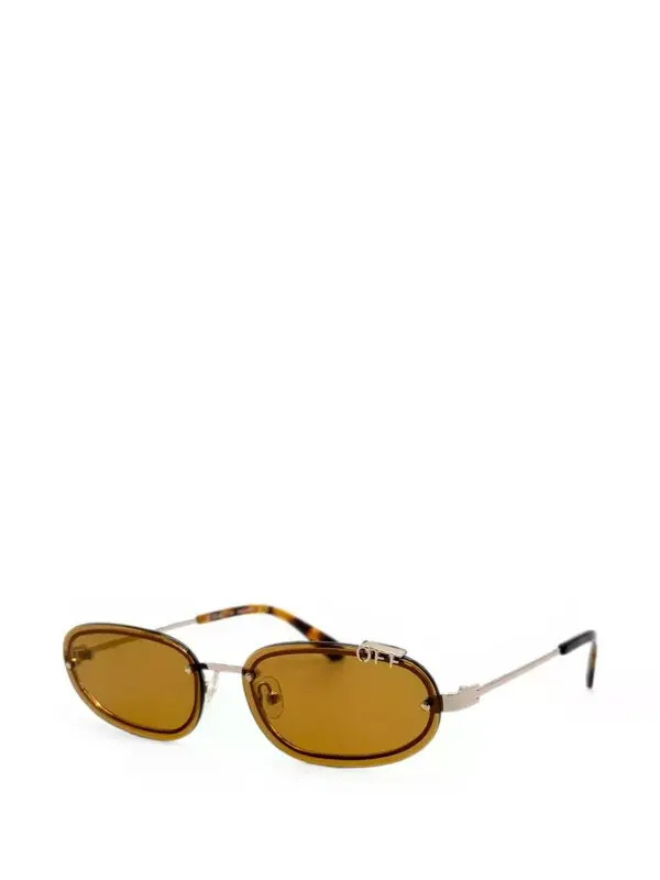 Off-White Rimless Oval-frame Sunglasses - Brown