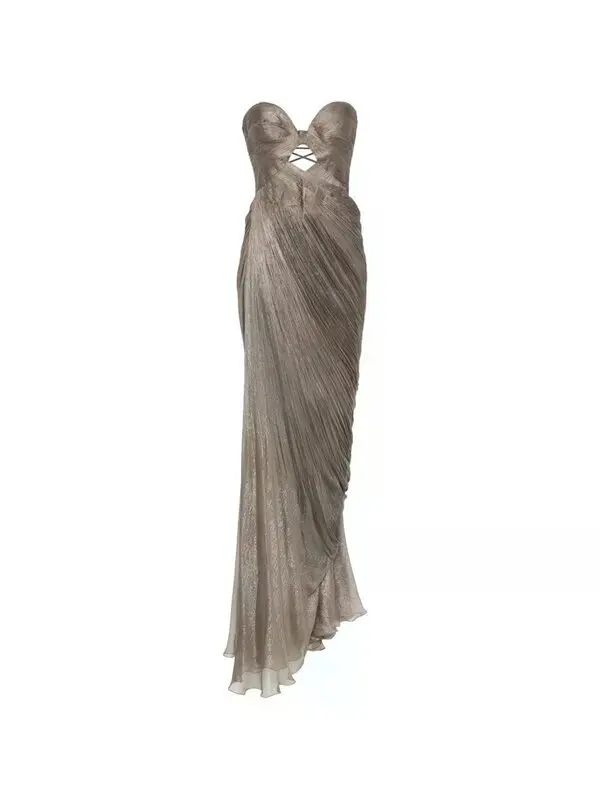 MARIA LUCIA HOHAN Zephyra Side-slit Maxi Dress - Grey