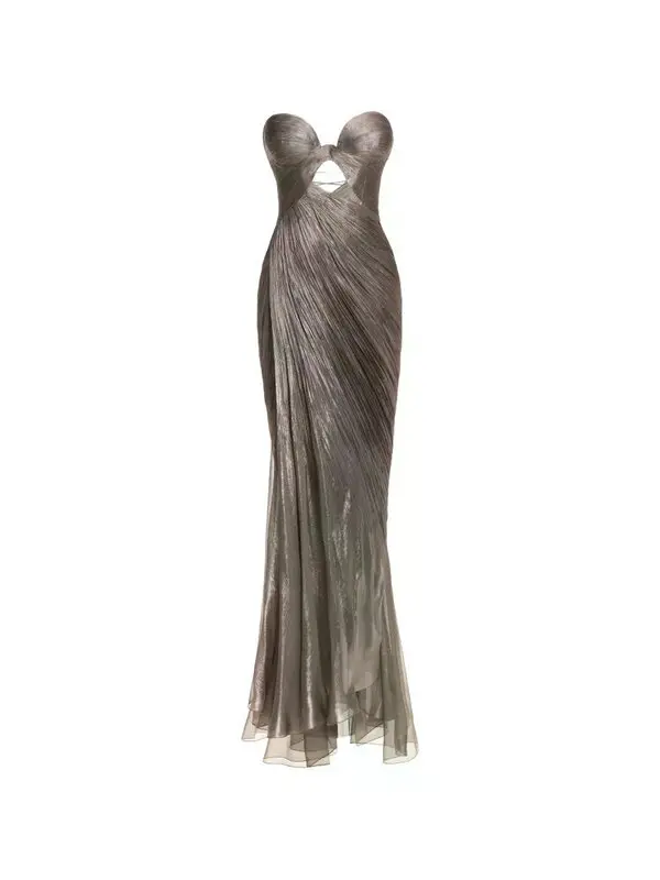 MARIA LUCIA HOHAN Zephyra Side-slit Maxi Dress - Grey