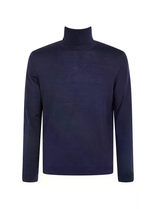 NUUR Roll-neck Wool Sweater - Blue