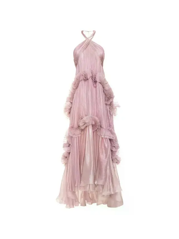 MARIA LUCIA HOHAN Zadie Ruffled Maxi Dress - Pink