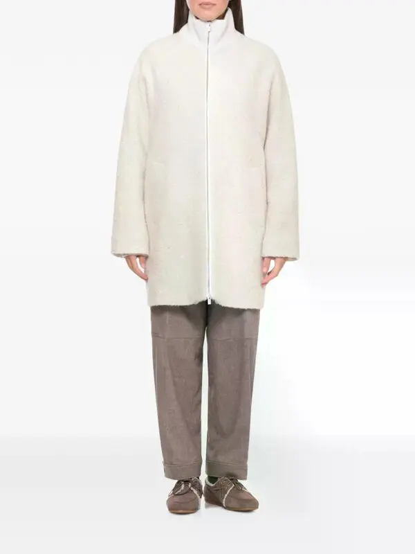 Peserico Sequin-embellished Oversized Coat - Neutrals