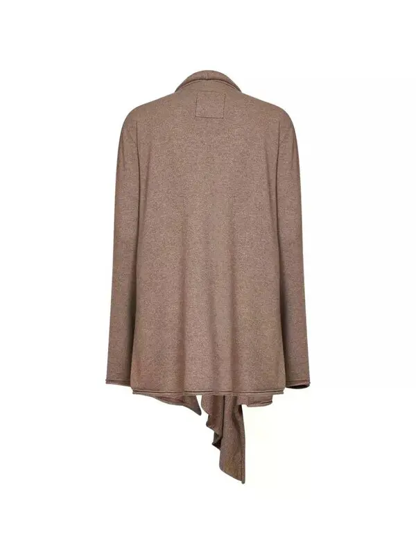 UMA WANG Ruffled Asymmetric Cardigan - Neutrals