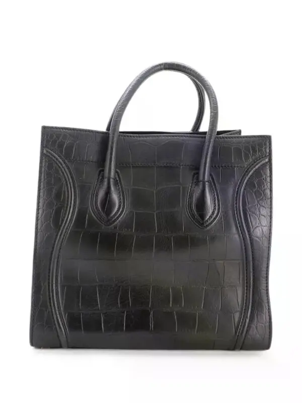 Celine Phantom Bag Crocodile Embossed Leather Medium Tote Bag