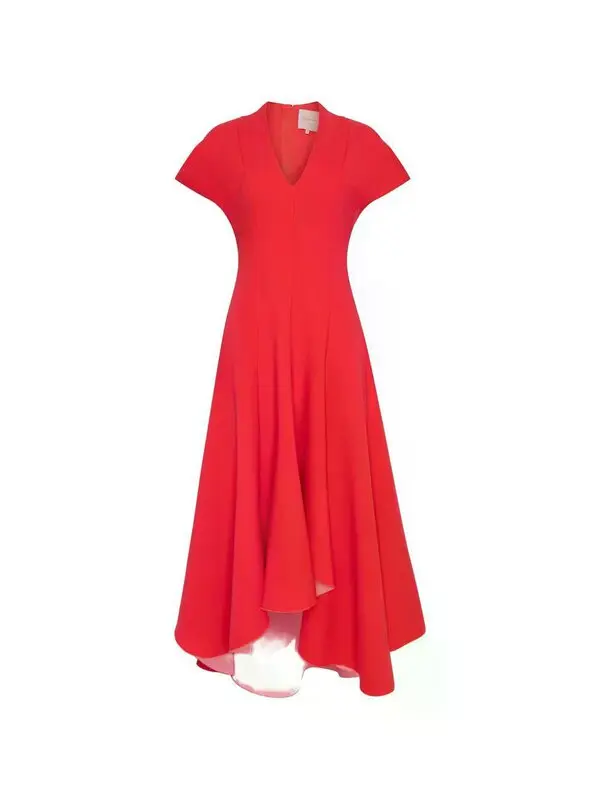 ROKSANDA Sapha Asymmetric Midi Dress - Red