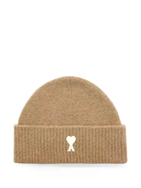 AMI Paris Alpaca Beanie With De Coeur