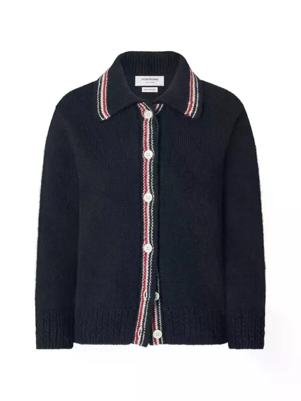 Thom Browne Hector Pointelle-knit Cardigan