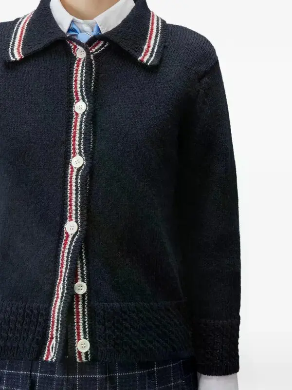 Thom Browne Hector Pointelle-knit Cardigan