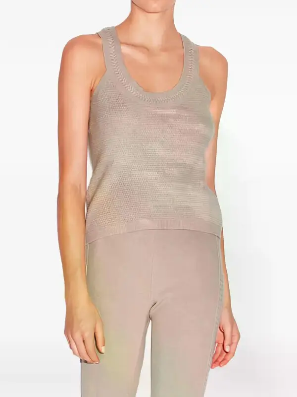 La Perla Braided-detail Tank Top - Grey