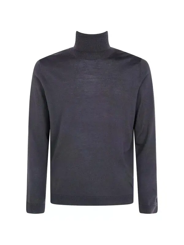 NUUR Roll-neck Wool Sweater - Grey