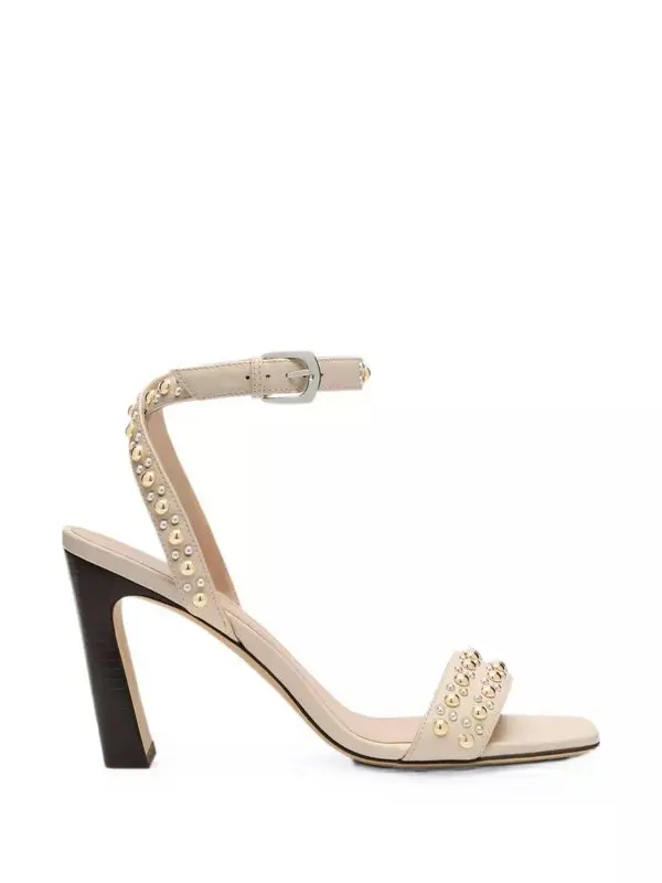 STUART WEITZMAN Perry Stud-embellished Heeled Sandals - Neutrals