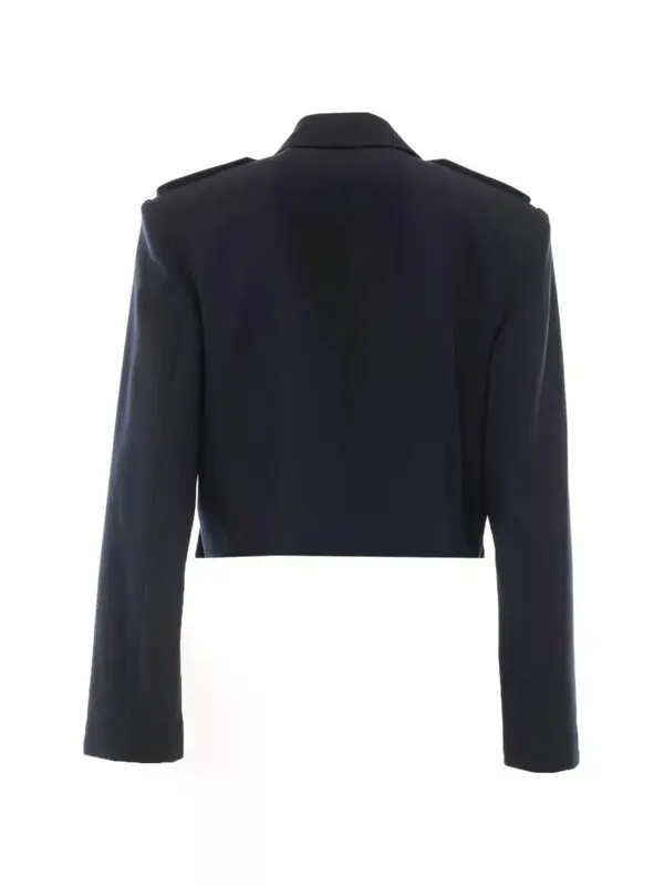 Pinko Epaulette Cropped Jacket - Blue