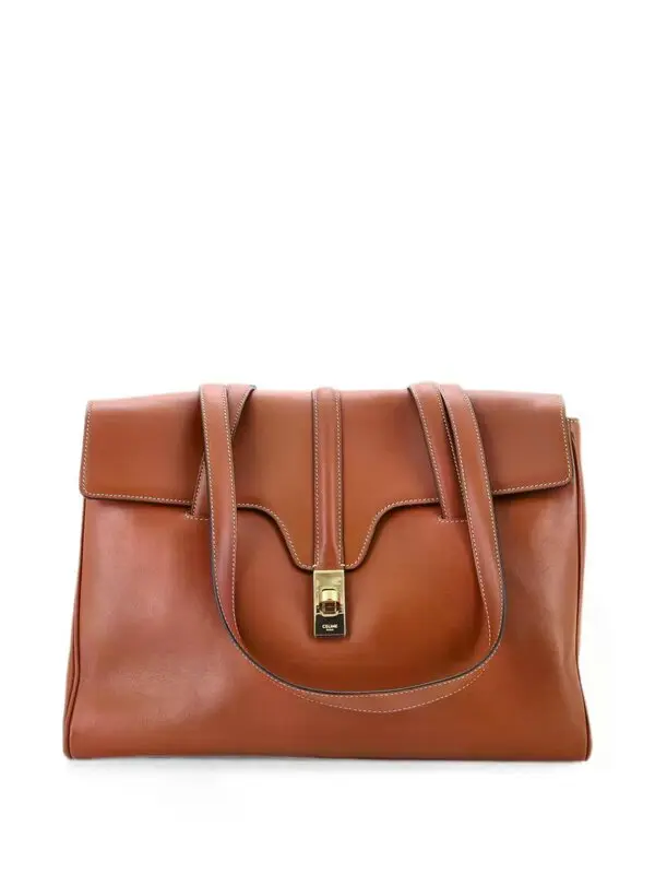 Celine Soft 16 Bag Smooth Calfskin Medium Shoulder Bag - Brown