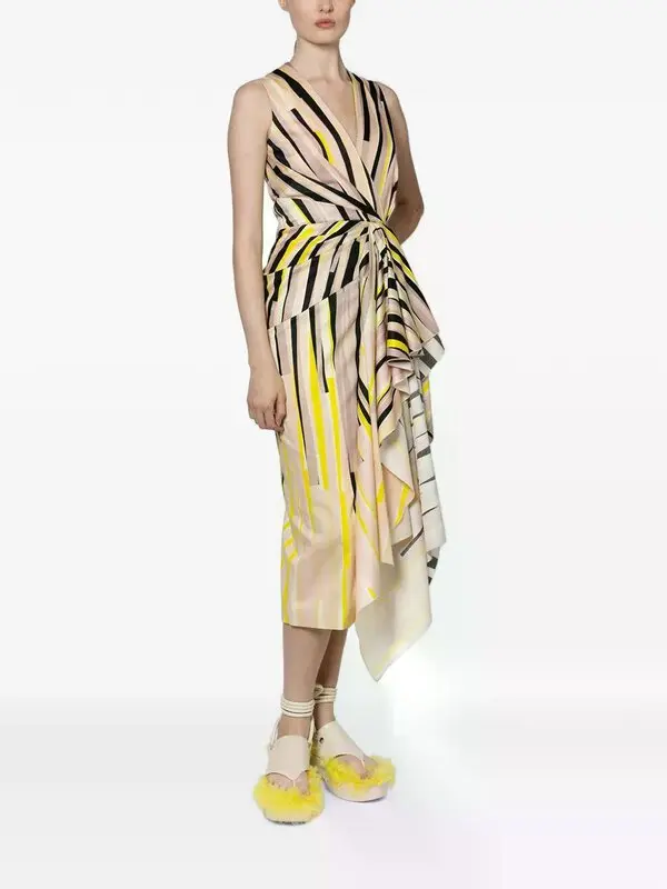 ROKSANDA Esra Striped Asymmetric Dress