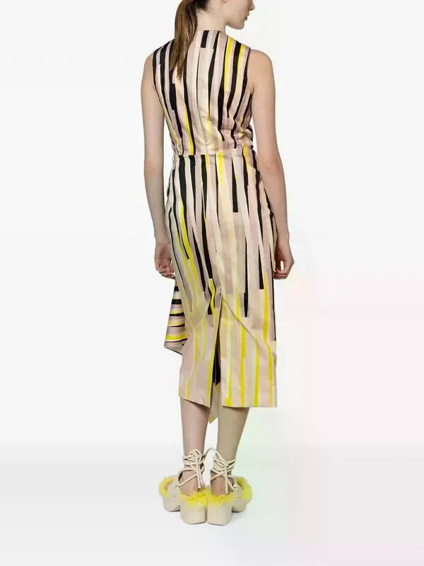 ROKSANDA Esra Striped Asymmetric Dress
