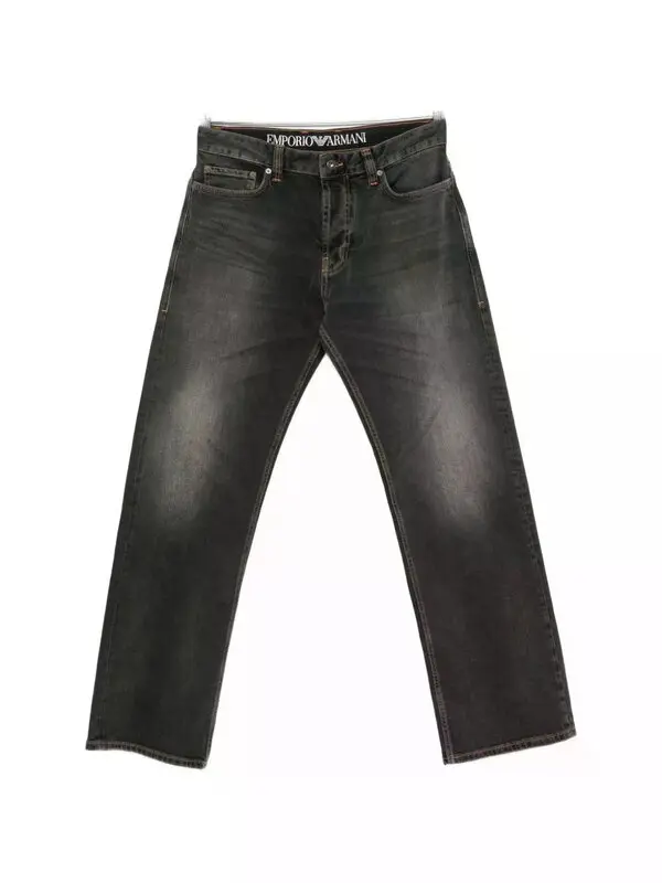 Emporio Armani Zip-up Straight-leg Jeans - Grey