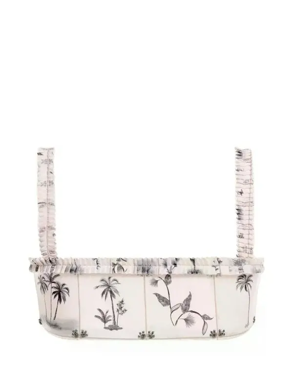Agua Bendita Olmo Arena Ruffle-trimmed Bikini Top