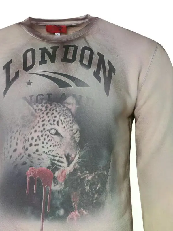 LA MASKARADE Dirty London" Graphic Print Crew Neck Sweater