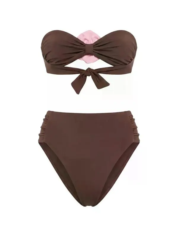 LA REVECHE Derya Floral-appliqué Bikini