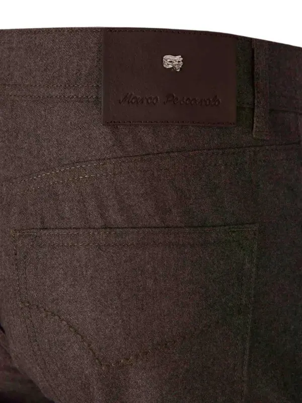 Marco Pescarolo Slim-fit Jeans With Logo Plaque