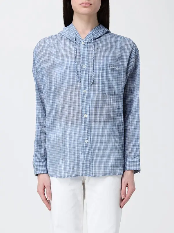 DUNST Check Cotton Hooded Shirt