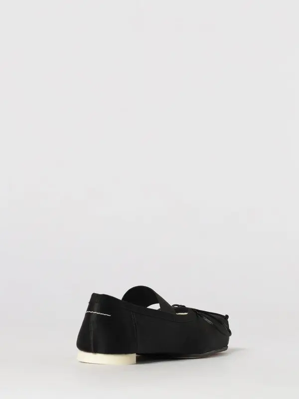 MAISON MARGIELA Satin Mary Jane Ballet Flats With Squared Toe