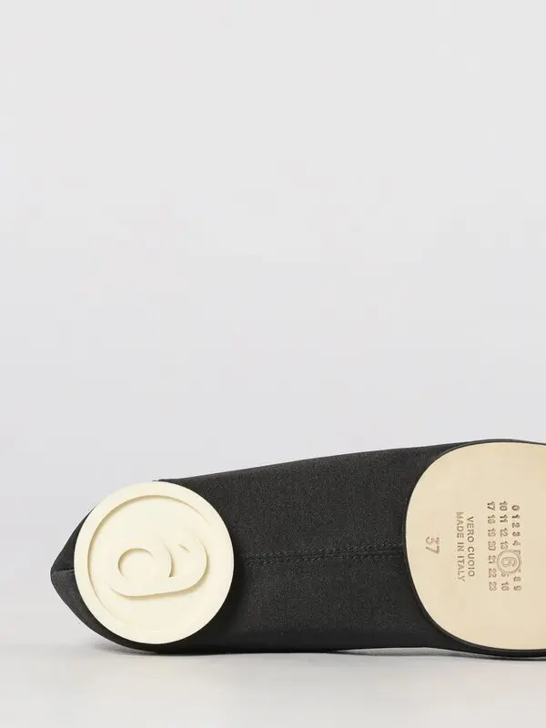 MAISON MARGIELA Satin Mary Jane Ballet Flats With Squared Toe