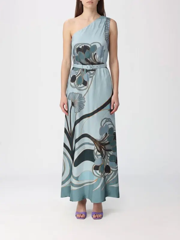 La DoubleJ One-shoulder Floral Silk Gown For Ceremonies