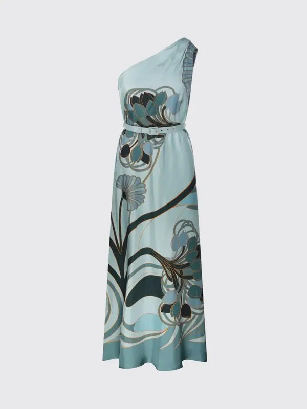 La DoubleJ One-shoulder Floral Silk Gown For Ceremonies