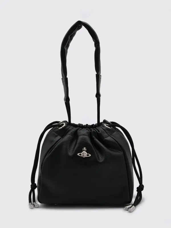 VIVIENNE WESTWOOD Hilary Grained Faux Leather Bag - Black