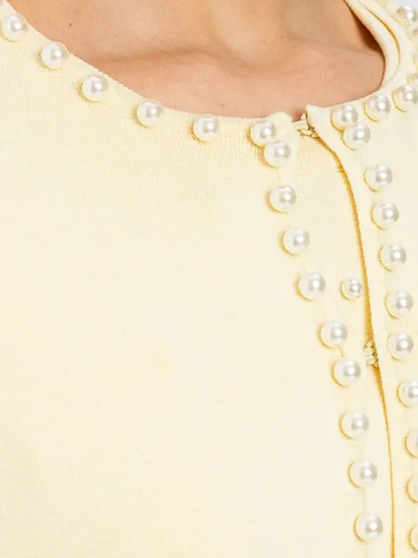 TWINSET Viscose Blend Cardigan With Pearl Embellishments
