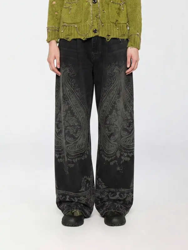 R13 Wide-leg Jeans In Used-effect Denim
