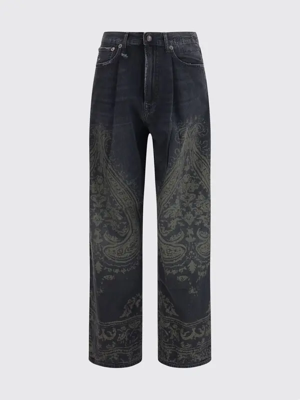 R13 Wide-leg Jeans In Used-effect Denim