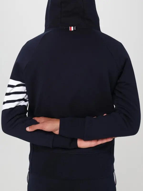 Thom Browne Zip-up Hoodie With Signature Striping