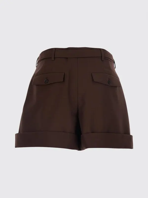 Saint Laurent Tailored Wool Shorts With Belted Waist And Cuffs