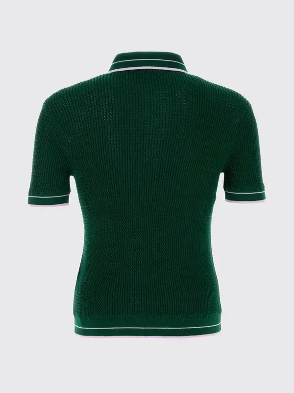 Casablanca Logo Cotton Knit Polo Shirt