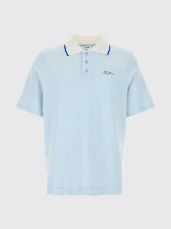 Casablanca Logo Cotton Blend Polo Shirt