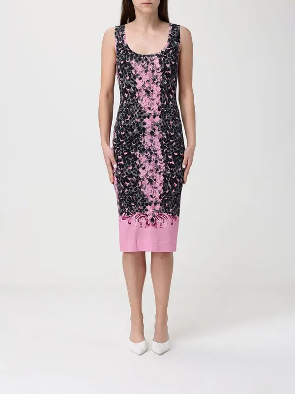 Versace Printed Jersey Midi Dress