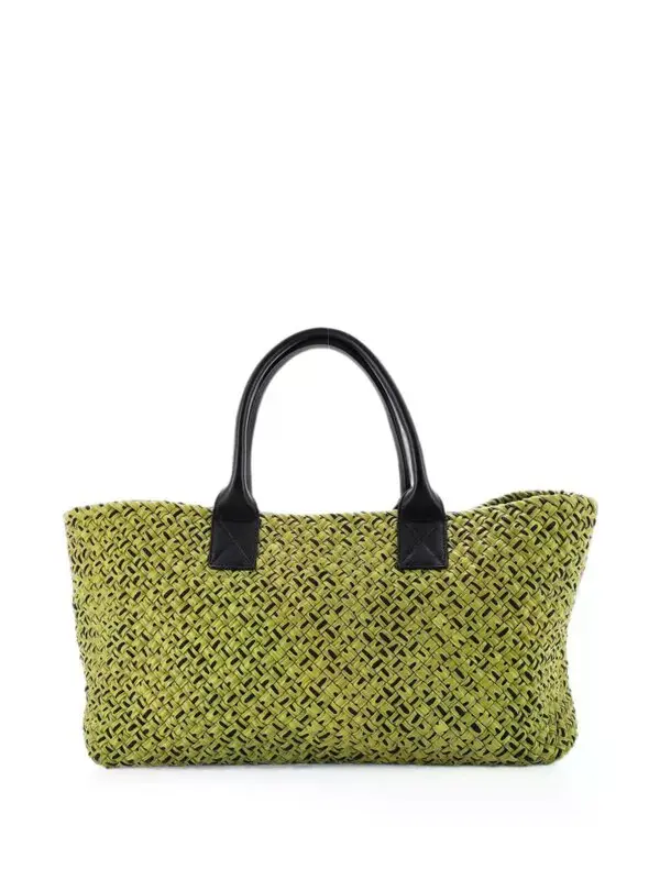 Bottega Veneta Cabat Intrecciato Leather Medium Tote Bag - Green