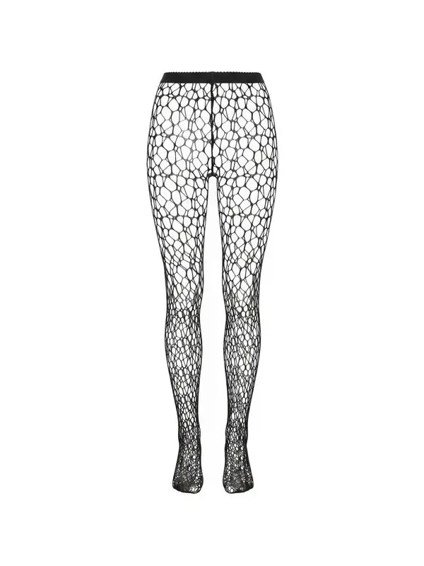 Wolford Honeycomb-knit Tights - Black